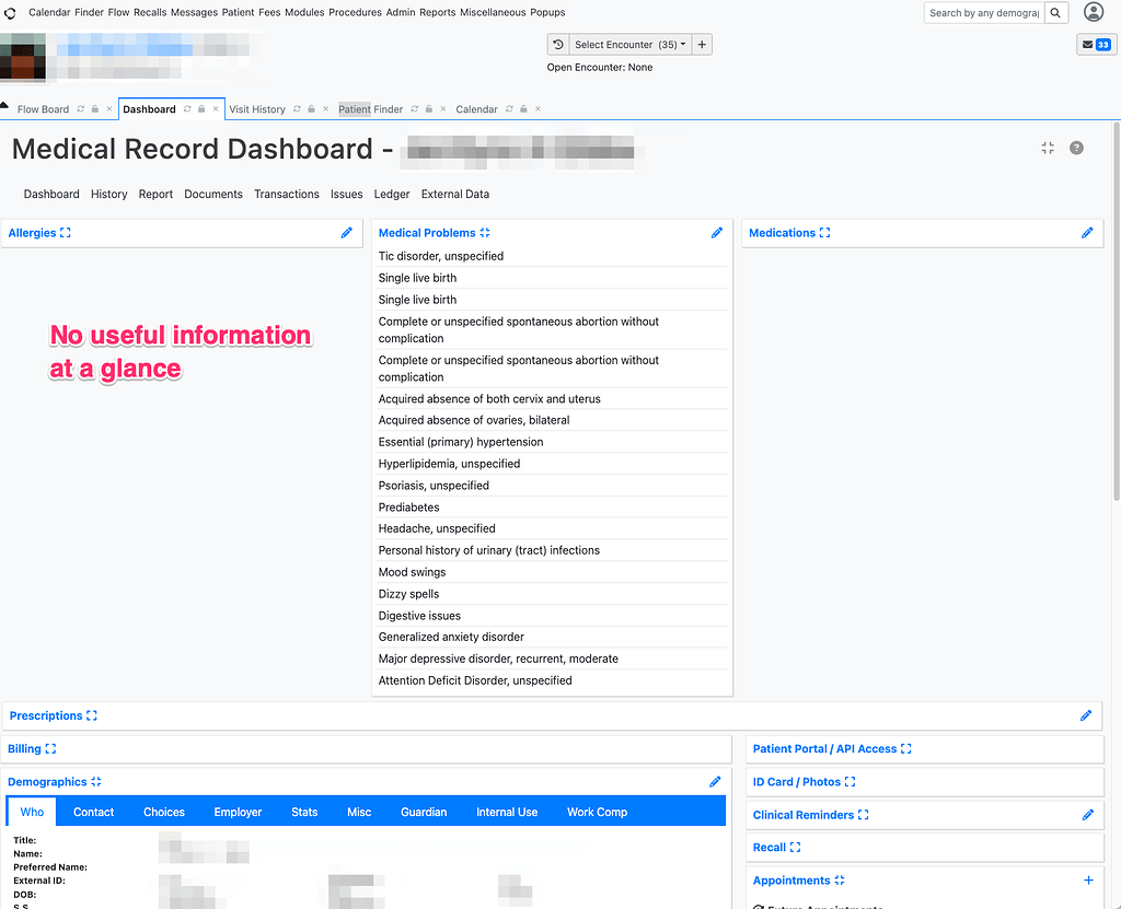 New Dashboard View Is Unusable Clinical Informatics OpenEMR Community