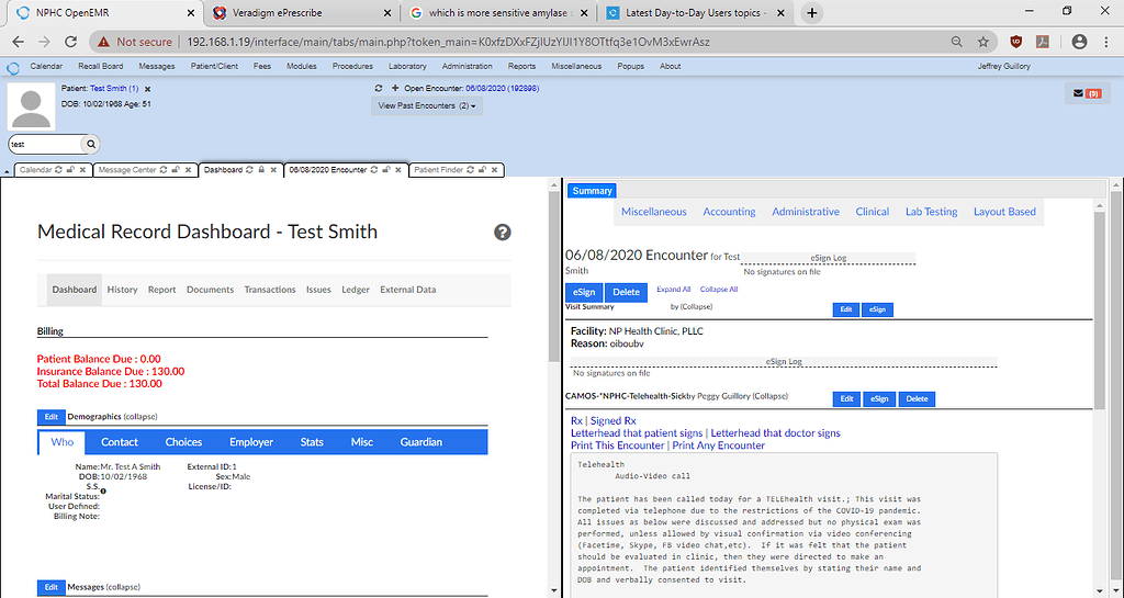 Questions about split screen - Day-to-Day Users - OpenEMR Community