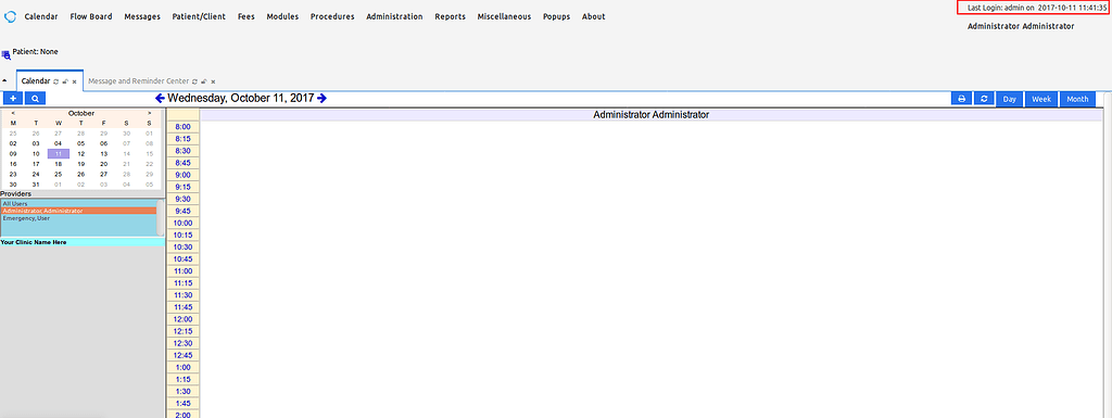 Showing last login details of the admin - OpenEMR Development - OpenEMR Community