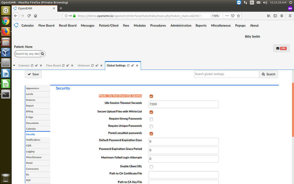 How To Test The Do Not Show Sql Queries Day To Day Users Openemr Community 