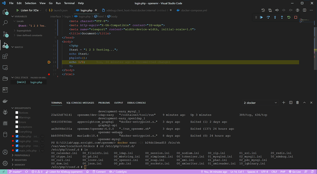 Openemr:flex add xdebug using Dockerfile - OpenEMR Development - OpenEMR Community