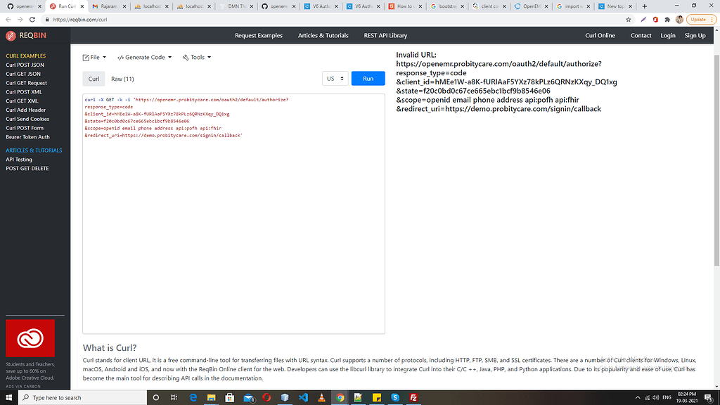 Getting Error While Calling the Authorization Code Grant - OpenEMR Development - OpenEMR Community