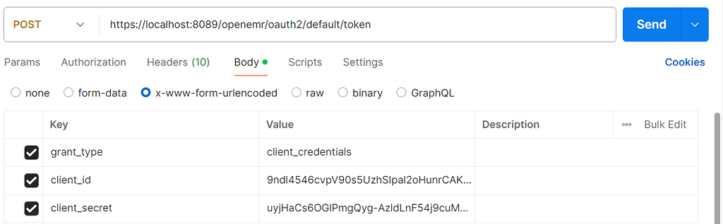 Unable to get access token response in postman - Support - OpenEMR Community