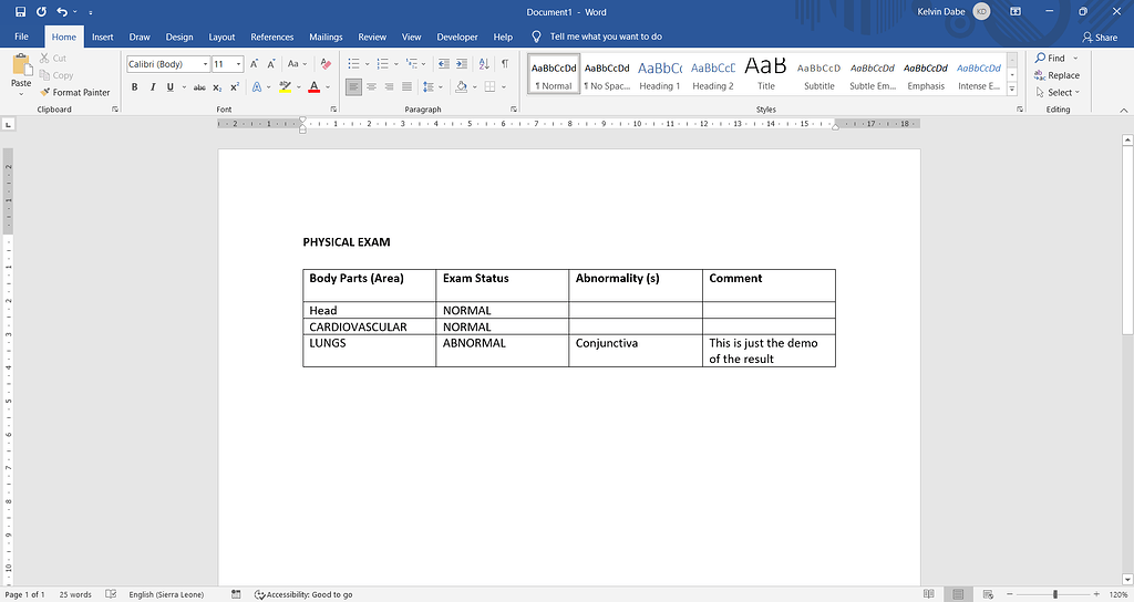 Physical Exam Report Modification - Day-to-Day Users - OpenEMR Community