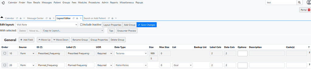 Tables Not Working In Textarea Fields Of Layout Based Forms Support Openemr Community
