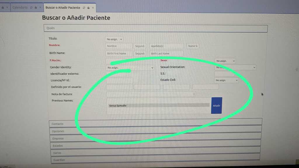 Problem with Add Patient / Previous Names: - Day-to-Day Users - OpenEMR Community