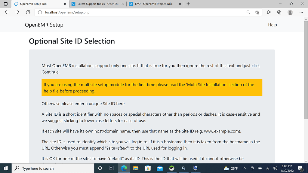 New installation on Windows 10 problem - Support - OpenEMR Community