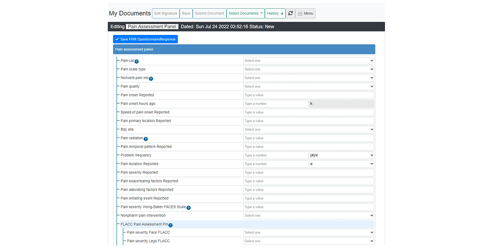 Implement FHIR Questionnaires in Portal via Portal templating - OpenEMR Development - OpenEMR ...