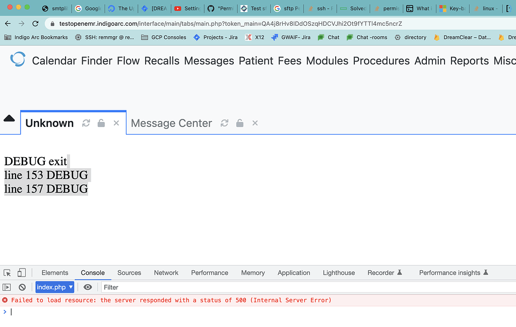 How to debug 500 (Internal Server Error) (Calendar) - OpenEMR Development - OpenEMR Community