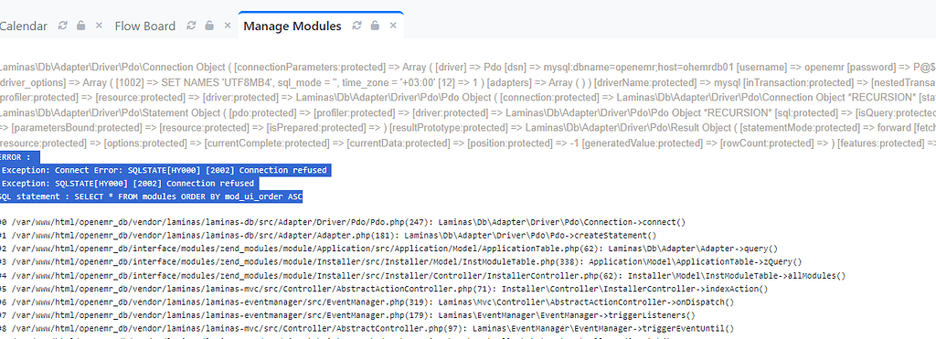 Remote Connection To Database Refused When Using Modules Support Openemr Community