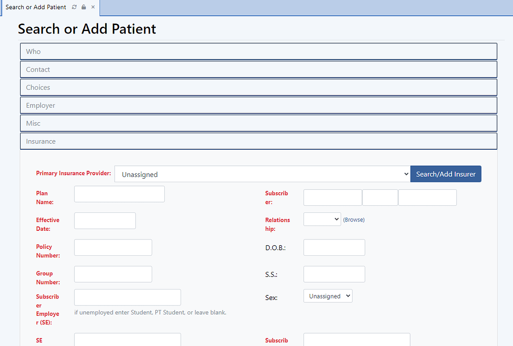 How to Edit or remove the Insurance option - OpenEMR Development - OpenEMR Community
