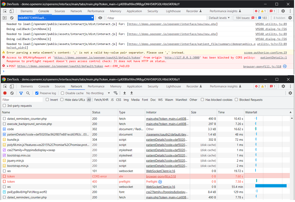 Unable to Launch registered API client in the demo sandbox - Support - OpenEMR Community