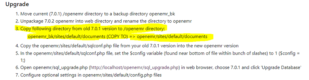 Database update from openemr 4.1.2 to version 7.0.1 - Support - OpenEMR Community