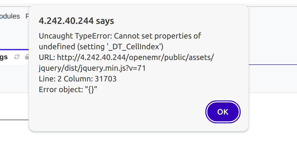 I am getting error when i am moving to practise setting screen - OpenEMR Development - OpenEMR ...