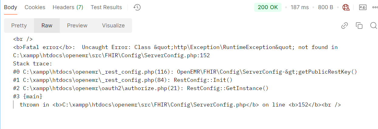 Unable to get access token response in postman - Support - OpenEMR Community