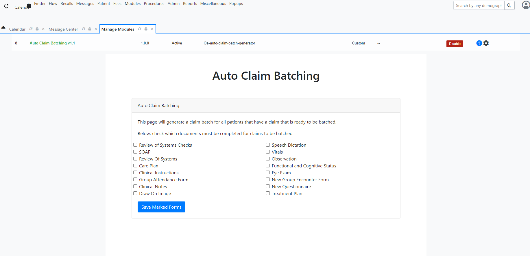 New Module: Automatic Claims Batching - OpenEMR Development - OpenEMR Community