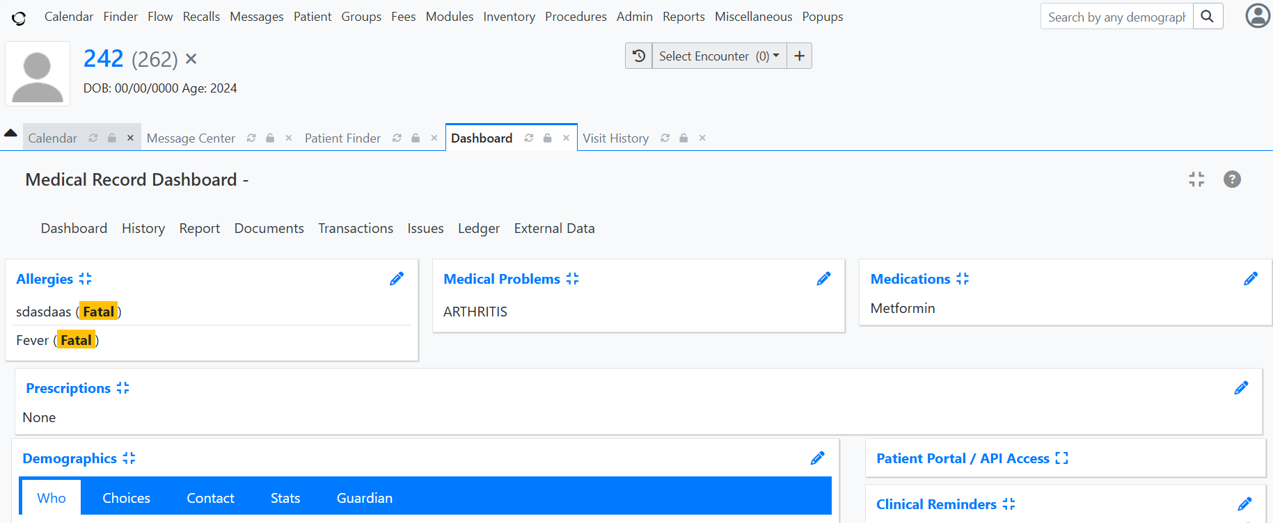 Sql error after entering allergies - Support - OpenEMR Community